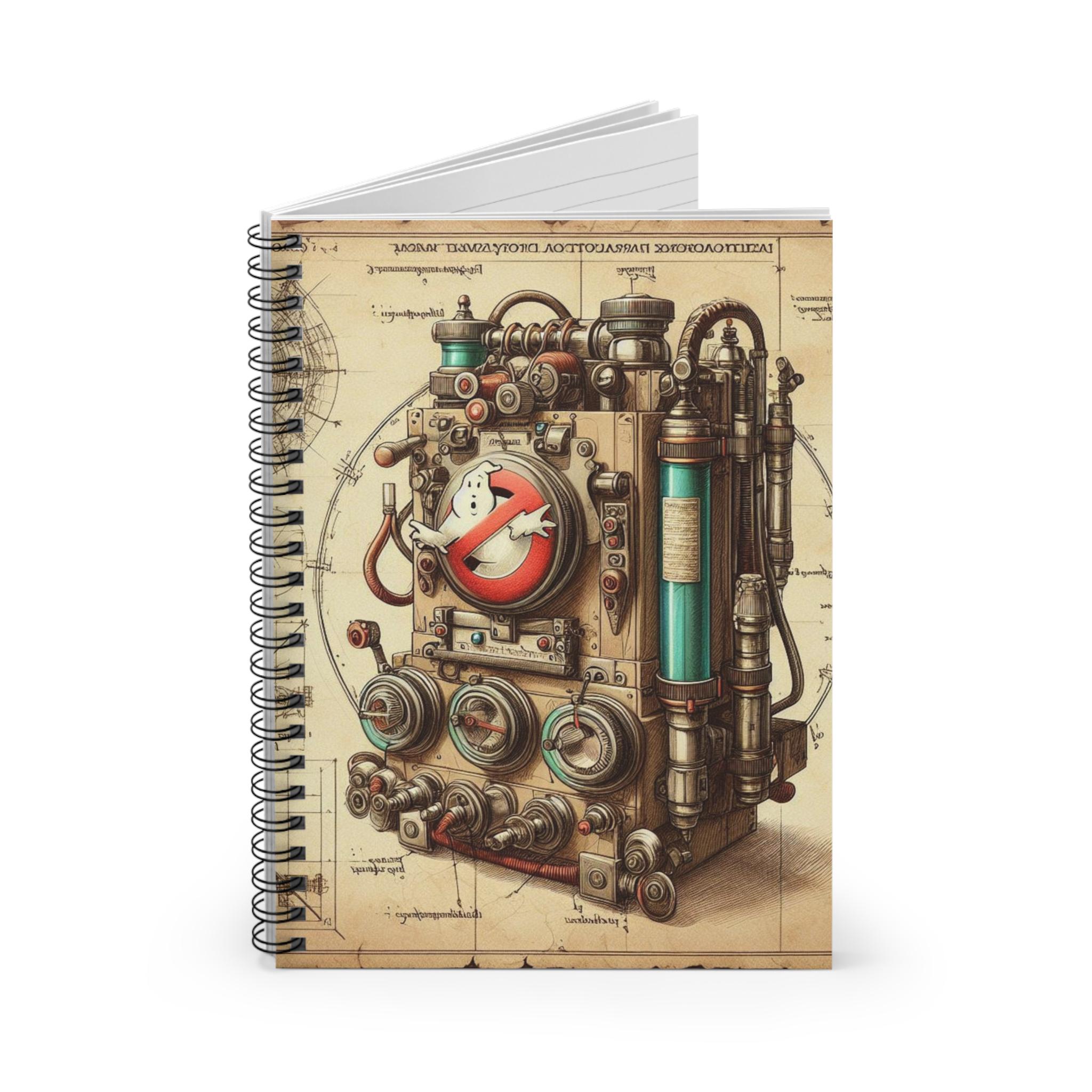 STEAMPUNK PROTON PACK Pretty Spiral Notebook, 118 Ruled Line Pages ...