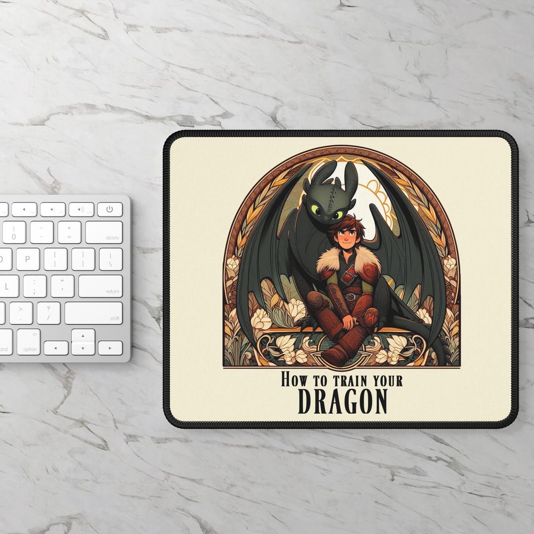 DRAGON RAIDER and His Lovely Dragon Mouse Pad, Perfect and Cute HTTYD ...