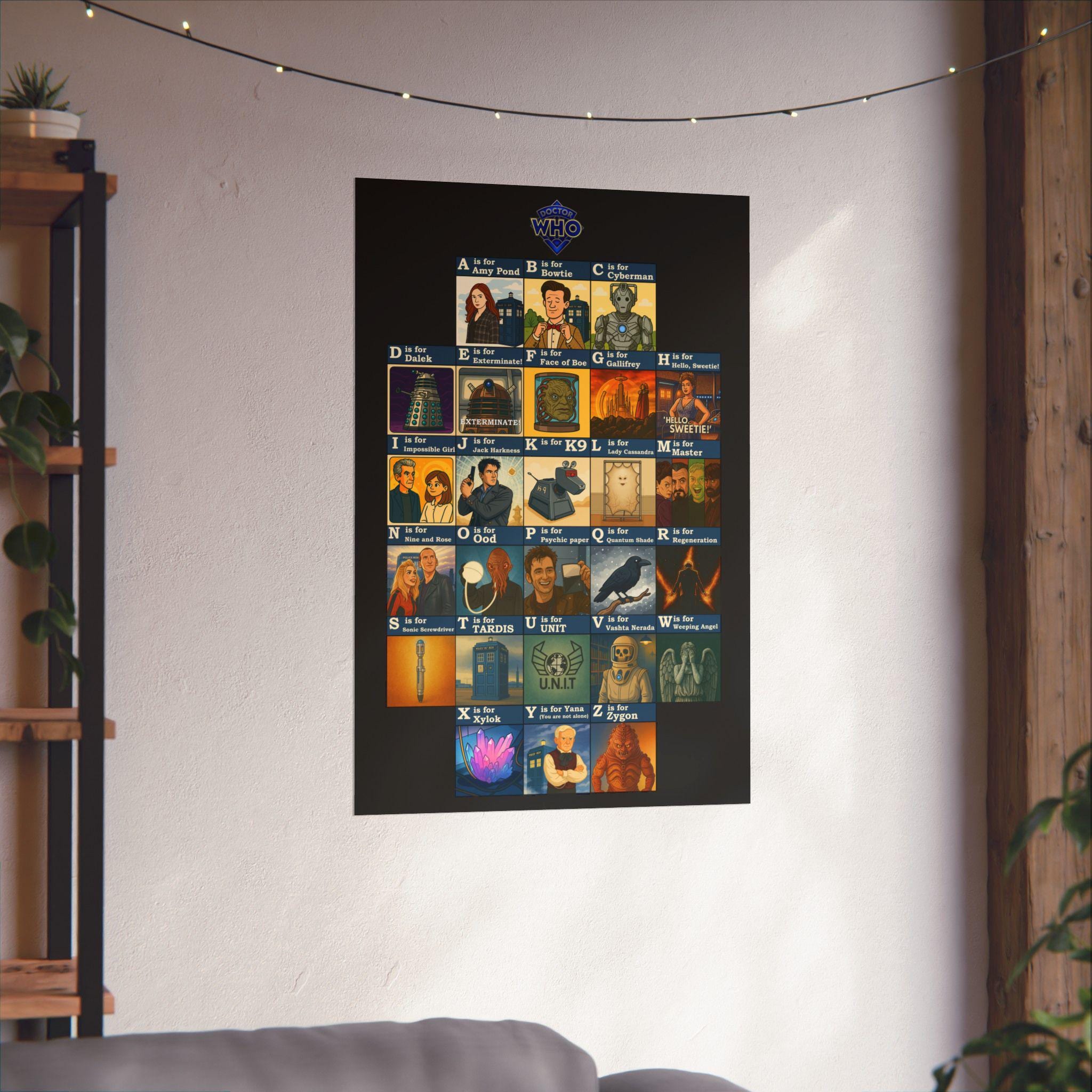 The Abcs of the DOCTOR Exclusive Poster, Amazing Unique DW Wall Art ...