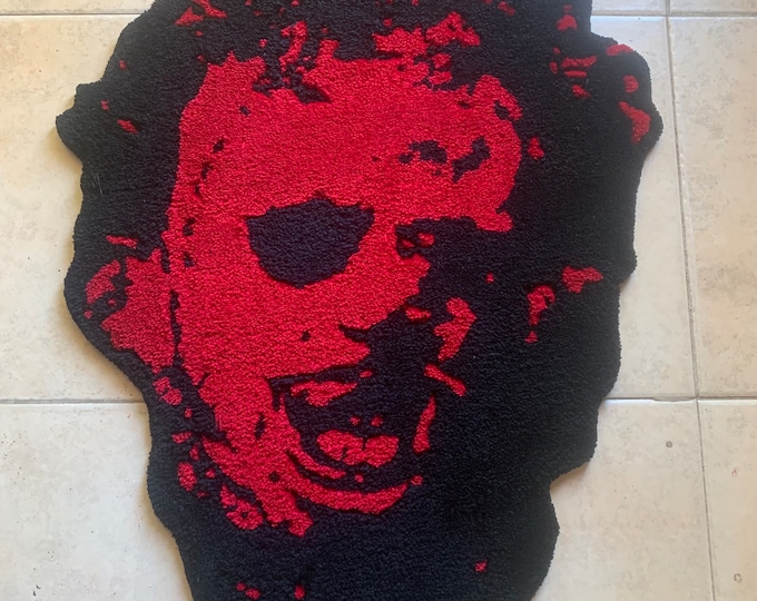 Texas Chainsaw Massacre Custom Tufted Rug | Leatherface Handmade Rug ...