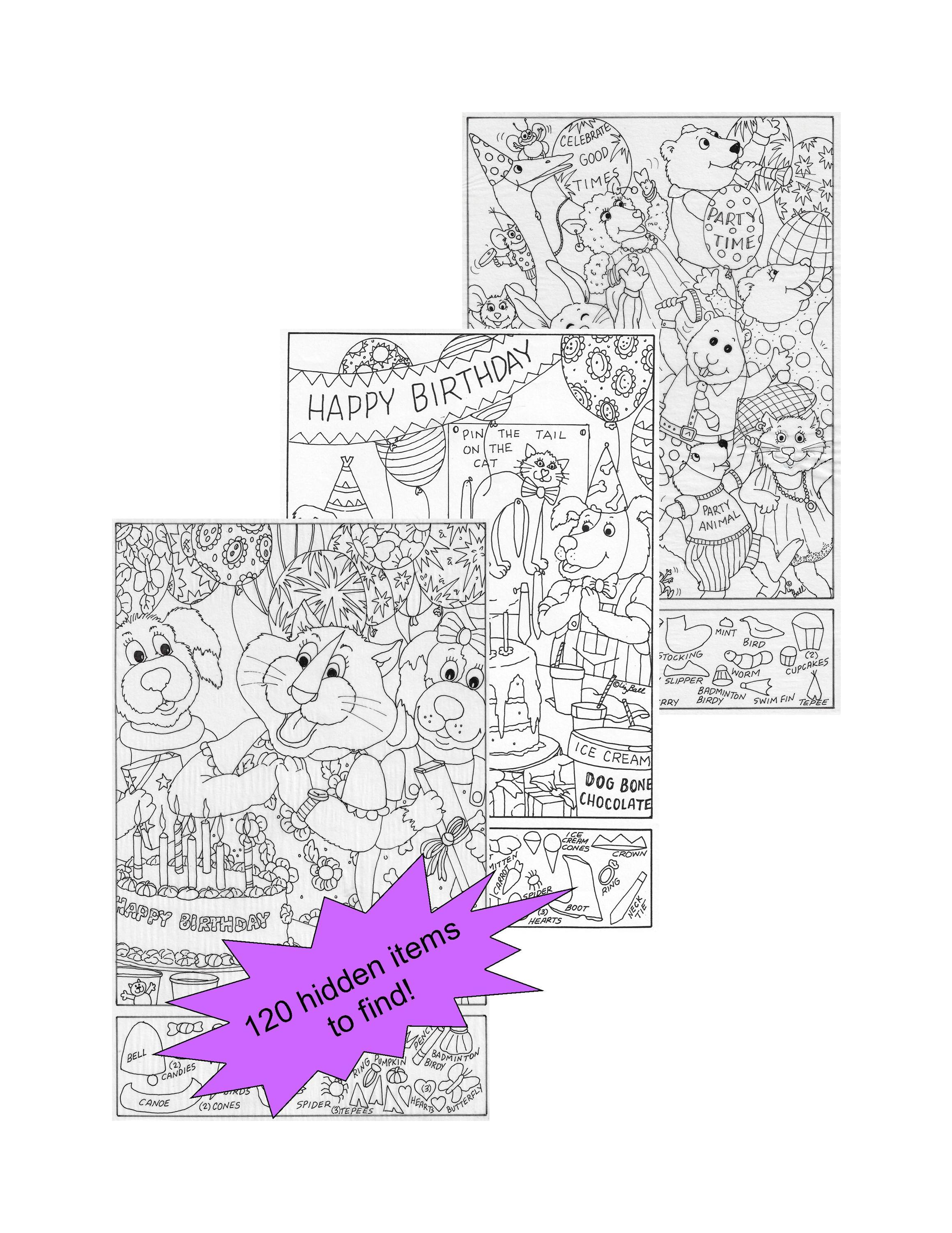 Birthday Hidden Picture Puzzle Bundle 2 - Etsy