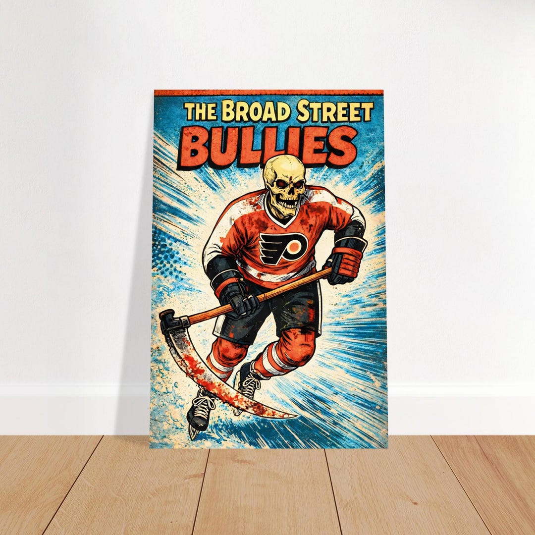 Vintage Flyers Broad Street Bullies Aluminum Art Print | Philadelphia ...