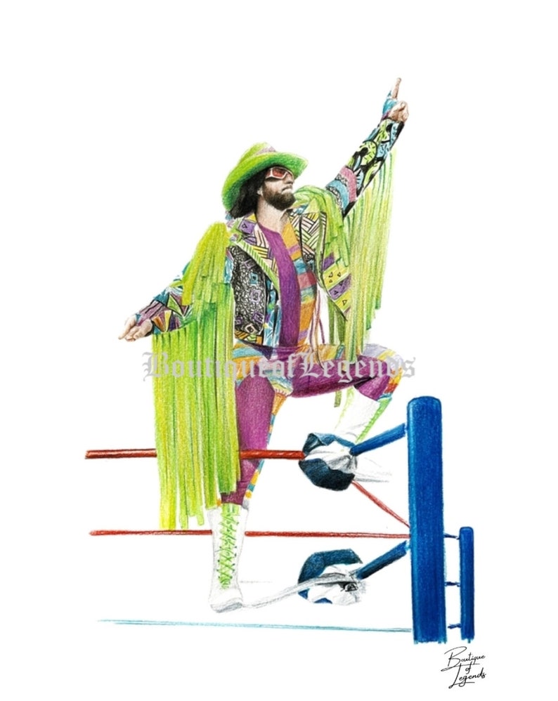 Macho Man Randy Savage Handmade Art Print Free Shipping - Etsy