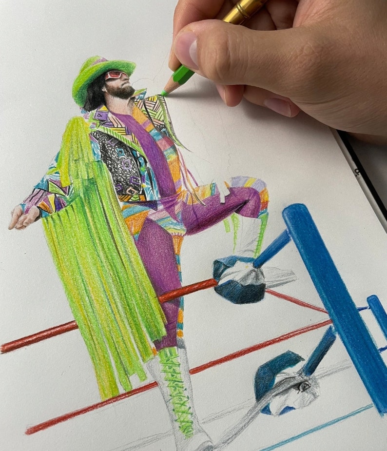 Macho Man Randy Savage Handmade Art Print Free Shipping - Etsy