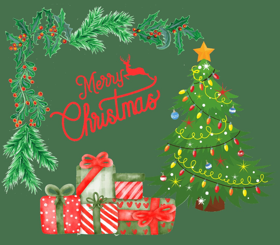 Merry Christmas Bundle PNG, Digital Arts, Downloadable Images ...