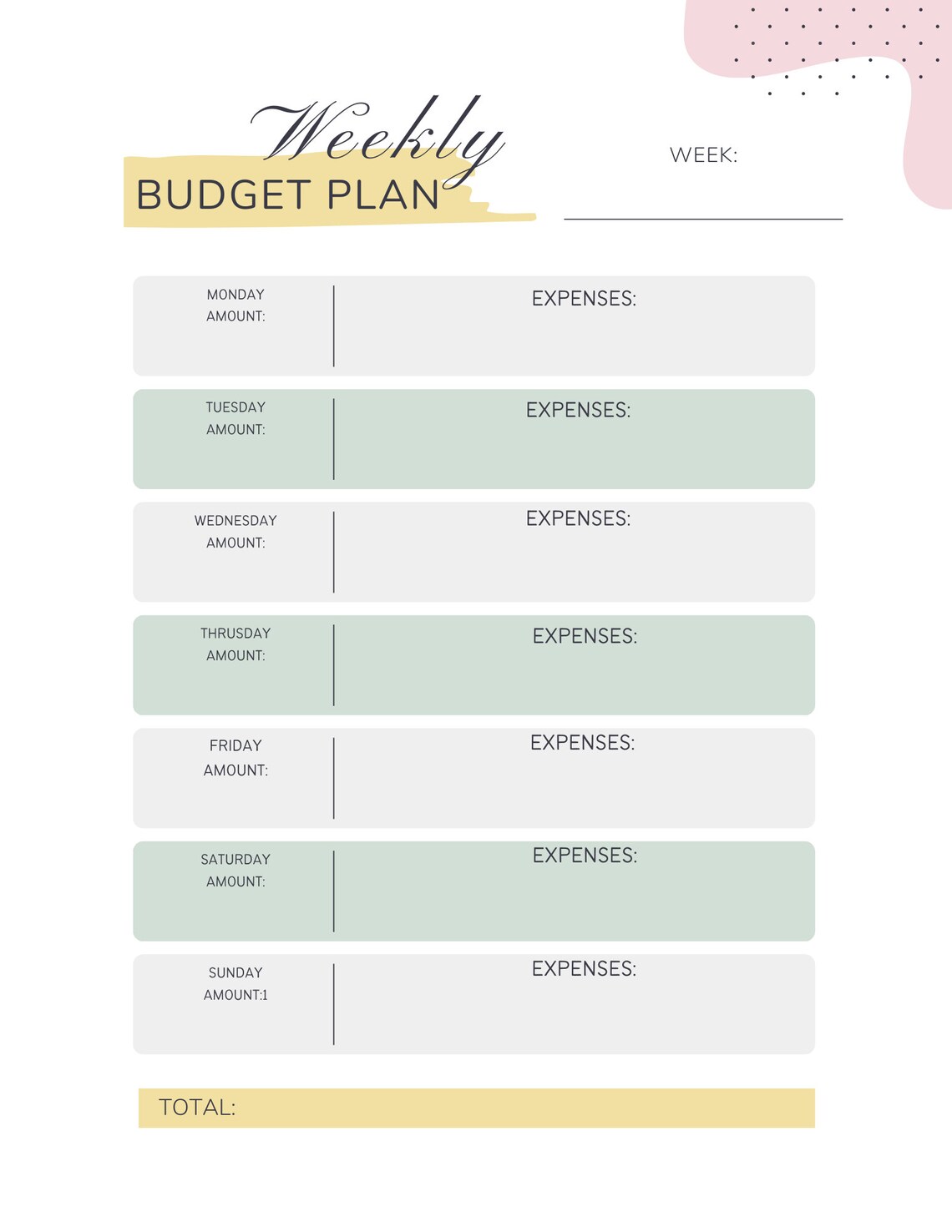 Monthly Budget Planner Printable, Instant Download, Printable Planner ...