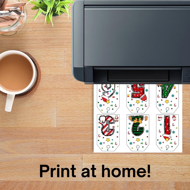Christmas Advent Number Tags December Countdown Printable Advent ...