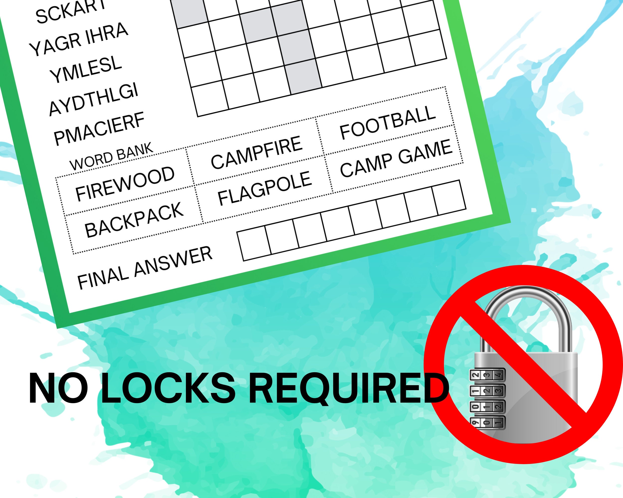 Escape Room for Kids, Printable Escape Room Kit, Wilderness Camp Escape ...