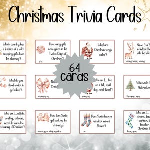 Christmas Trivia Cards, Christmas Trivia Games for a Group, Christmas ...