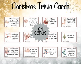 Christmas Trivia Cards, Christmas Trivia Games for a Group, Christmas ...
