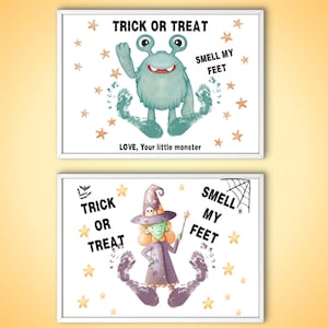 Halloween Footprint Craft, Halloween Preschool Footprint Art, Footprint ...