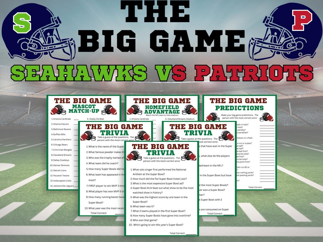 Football Party Games for the Big Game Bundle for Super Football Party ...