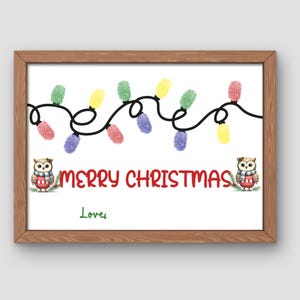 Christmas Fingerprint Art, Fingerprint Christmas Lights, Fingerprint ...