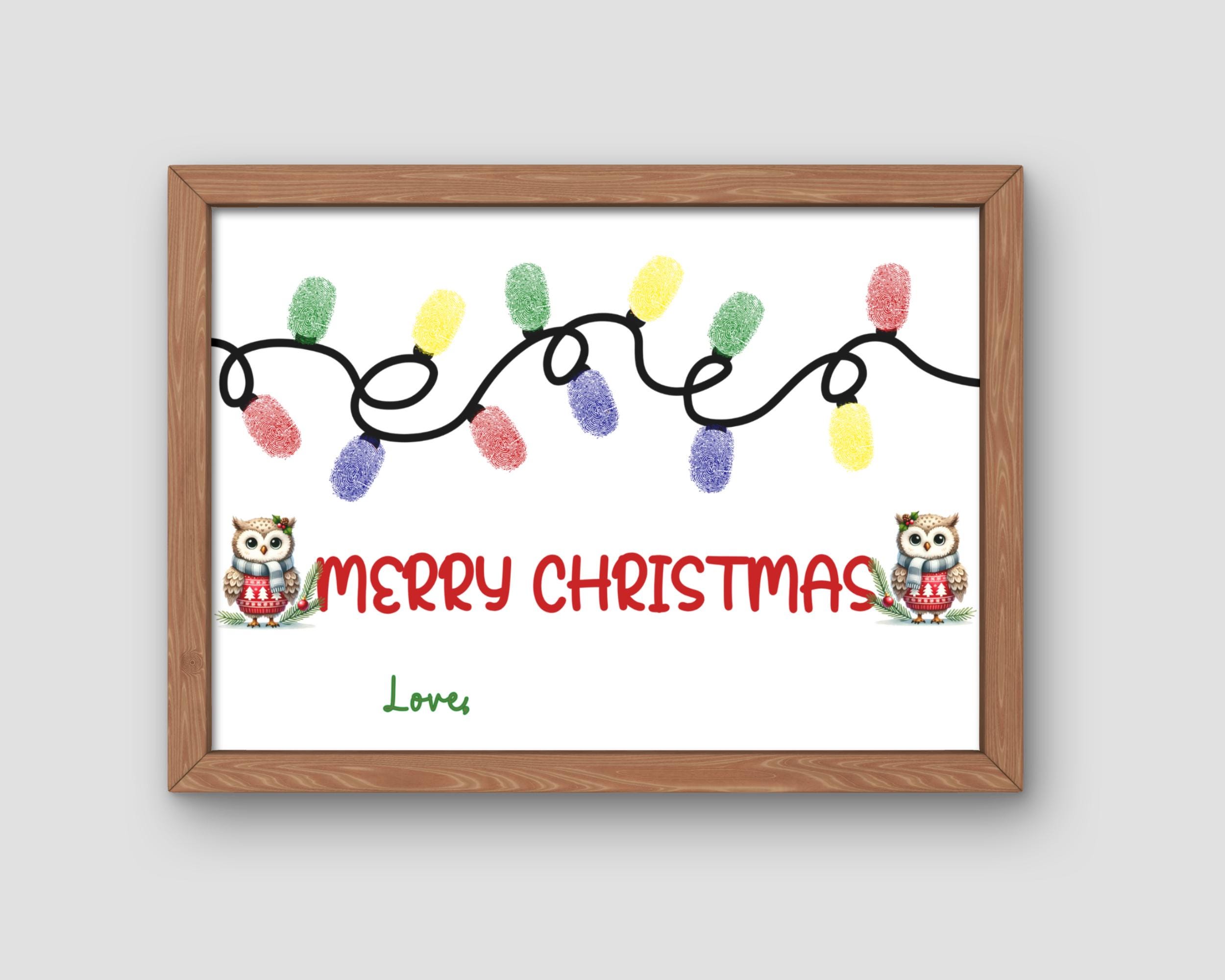 Christmas Fingerprint Art, Fingerprint Christmas Lights, Fingerprint ...