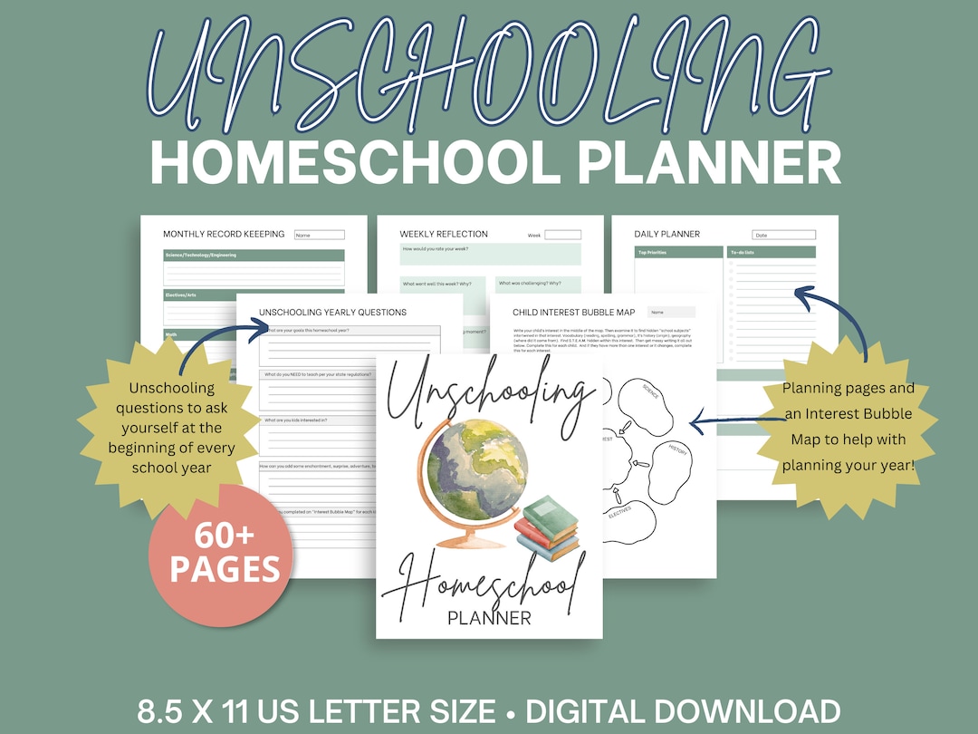 Unschooling Homeschool Planner, Daily Homeschool Rhythm, Homeschool ...