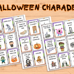 Halloween Charades, Halloween Party Games, Charades Printable, Kids ...