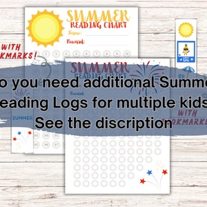 Summer Reading Log for Kids, Summer Reading Chart, Summer Reading Log ...