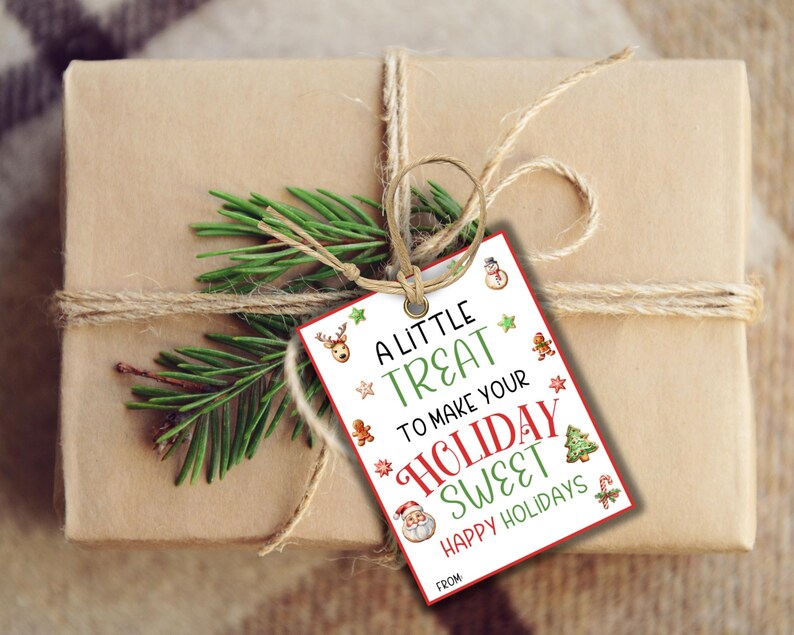 Christmas Cookie Tag, Christmas Teacher Appreciation Tag, Holiday Gift ...
