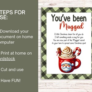 You've Been Mugged Christmas Printable Gift Exchange Game, Christmas ...