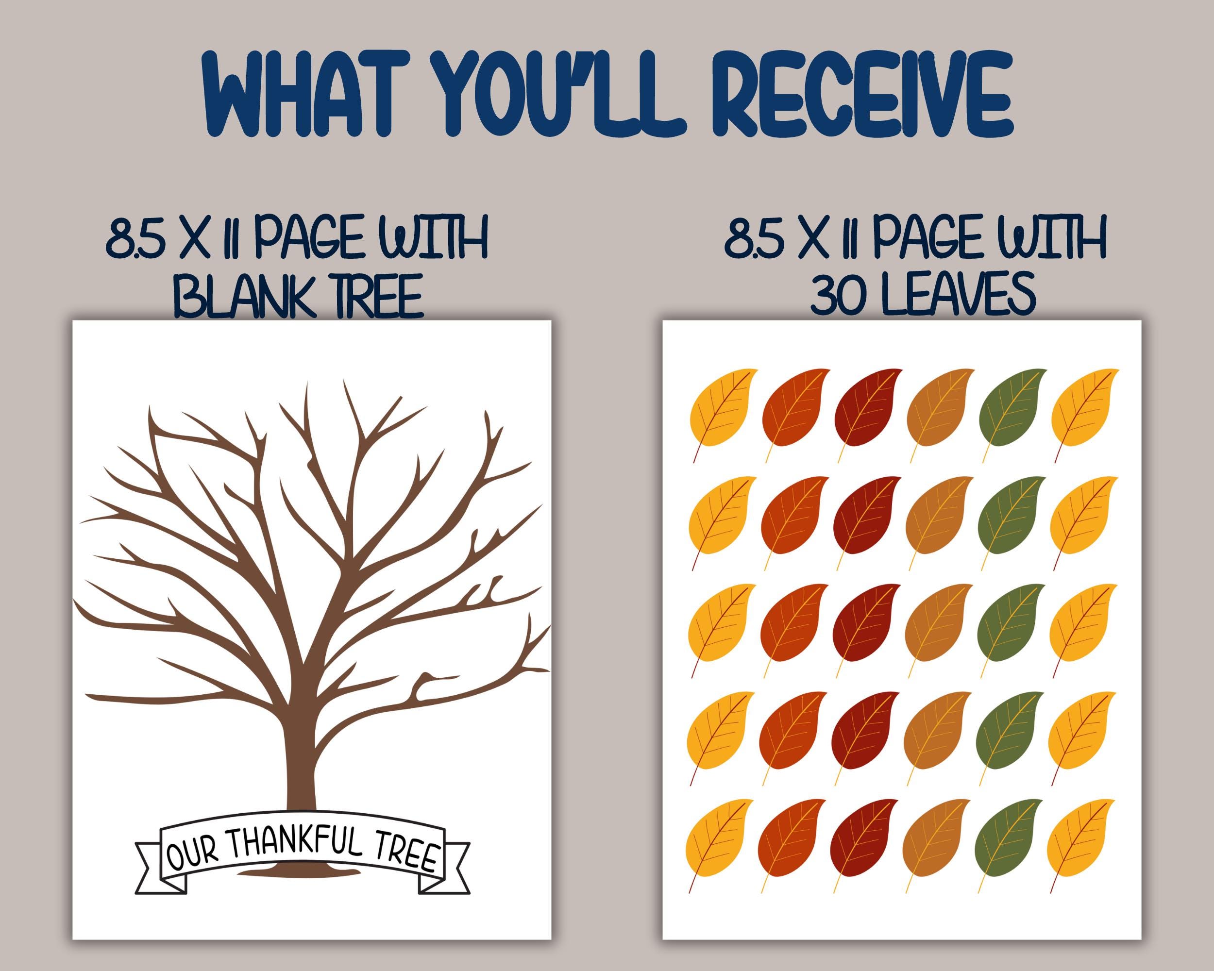 Gratitude Tree Activity, Kids Thanksgiving Activity, Thanksgiving ...