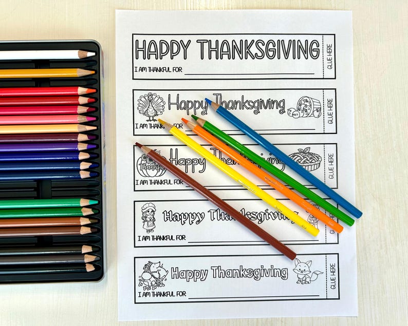 Thanksgiving Gratitude Paper Chain, Family Thanksgiving Activity ...