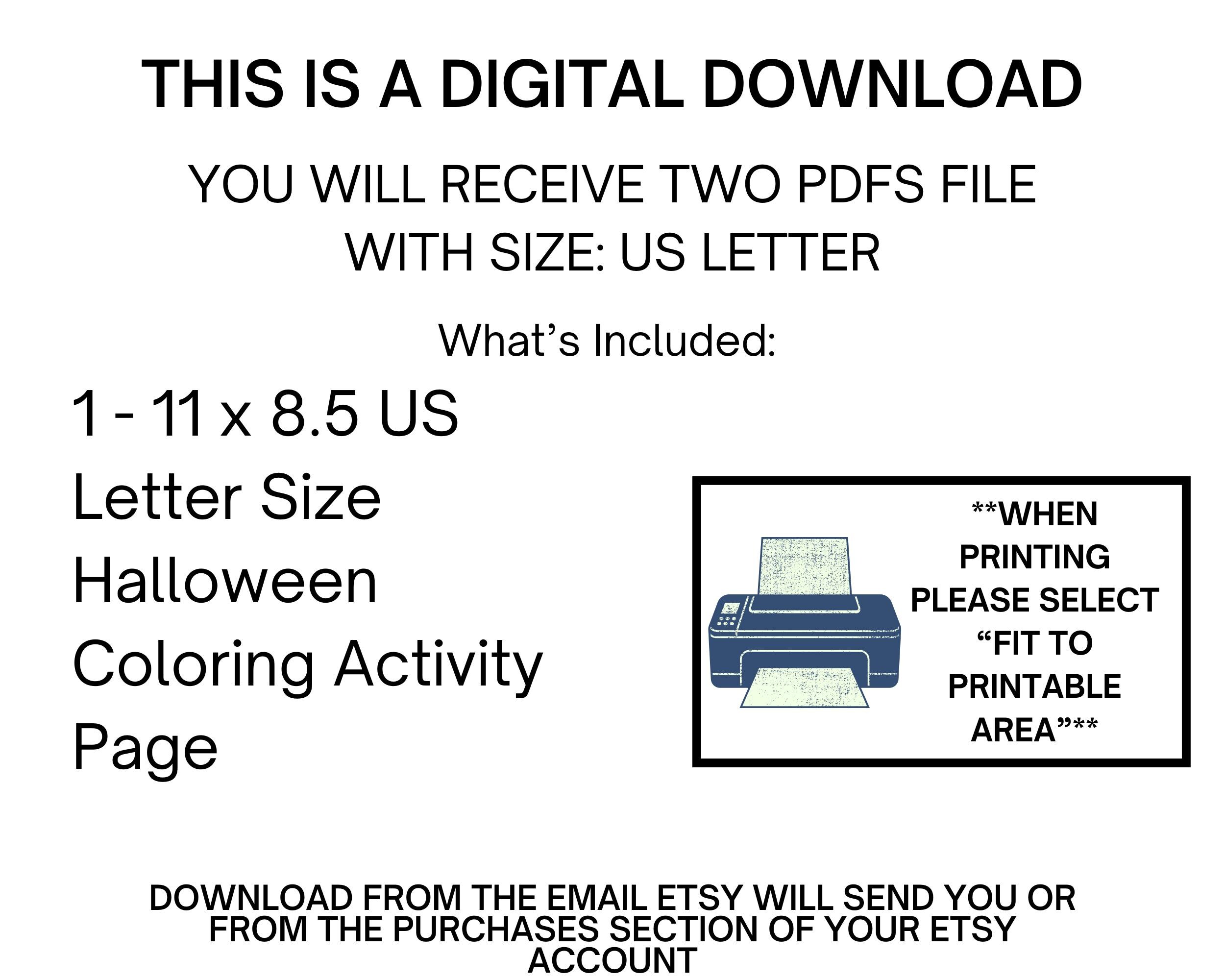 Halloween Placemat, Halloween Coloring Activity Placemat, Halloween ...