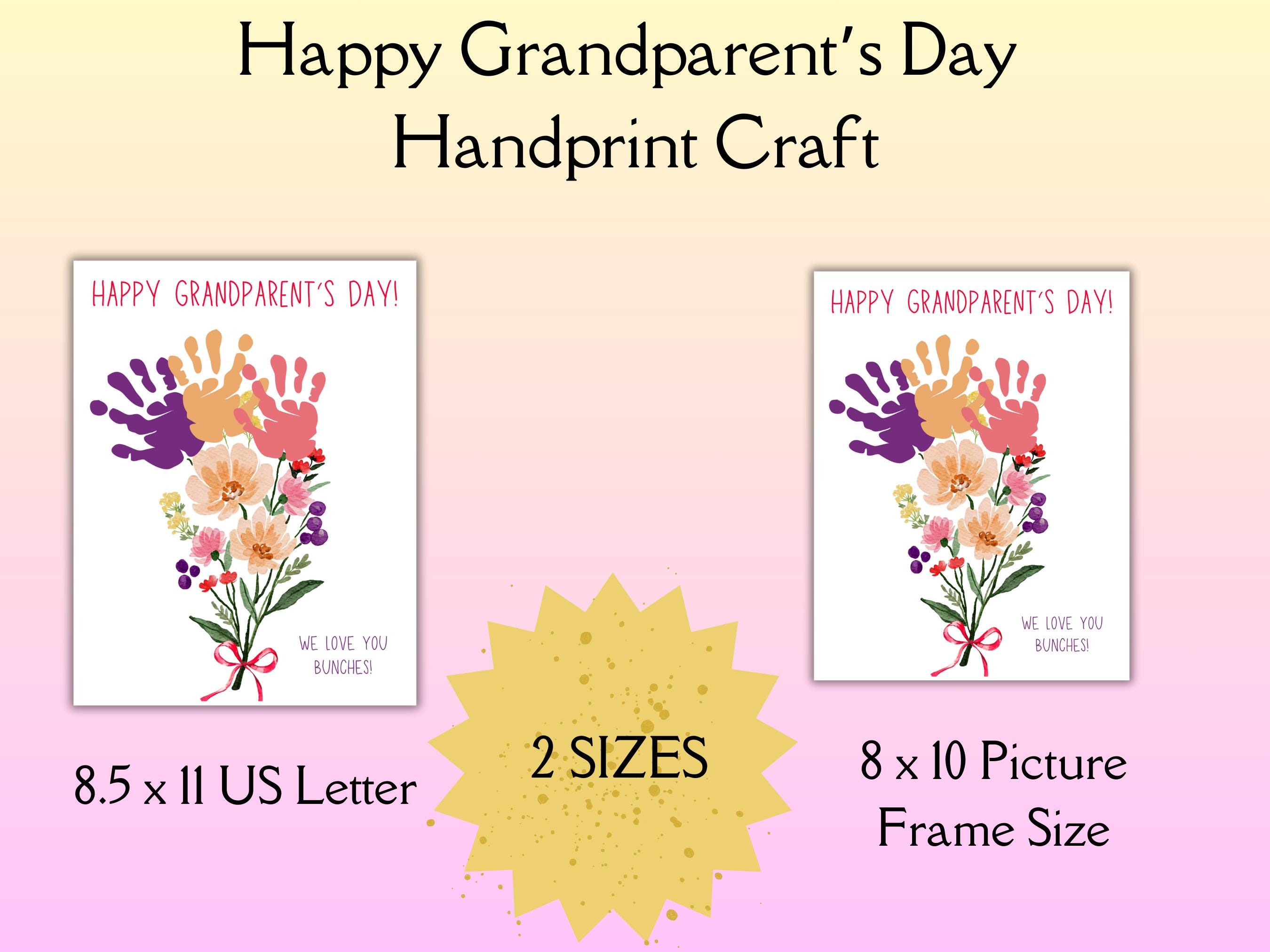 Grandparent's Day Handprint Craft, Grandparent's Day Craft, DIY Gift ...