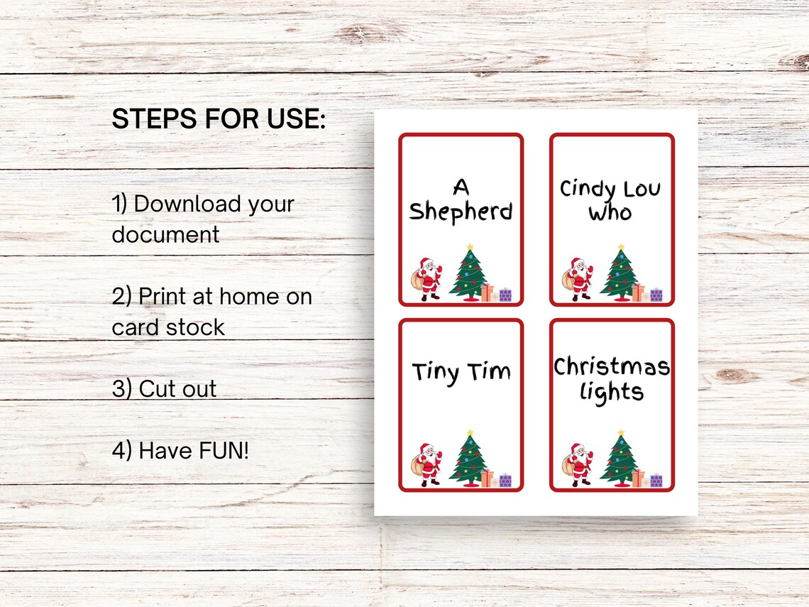 Christmas Who Am I, Christmas Party Game, Family Friendly Christmas ...