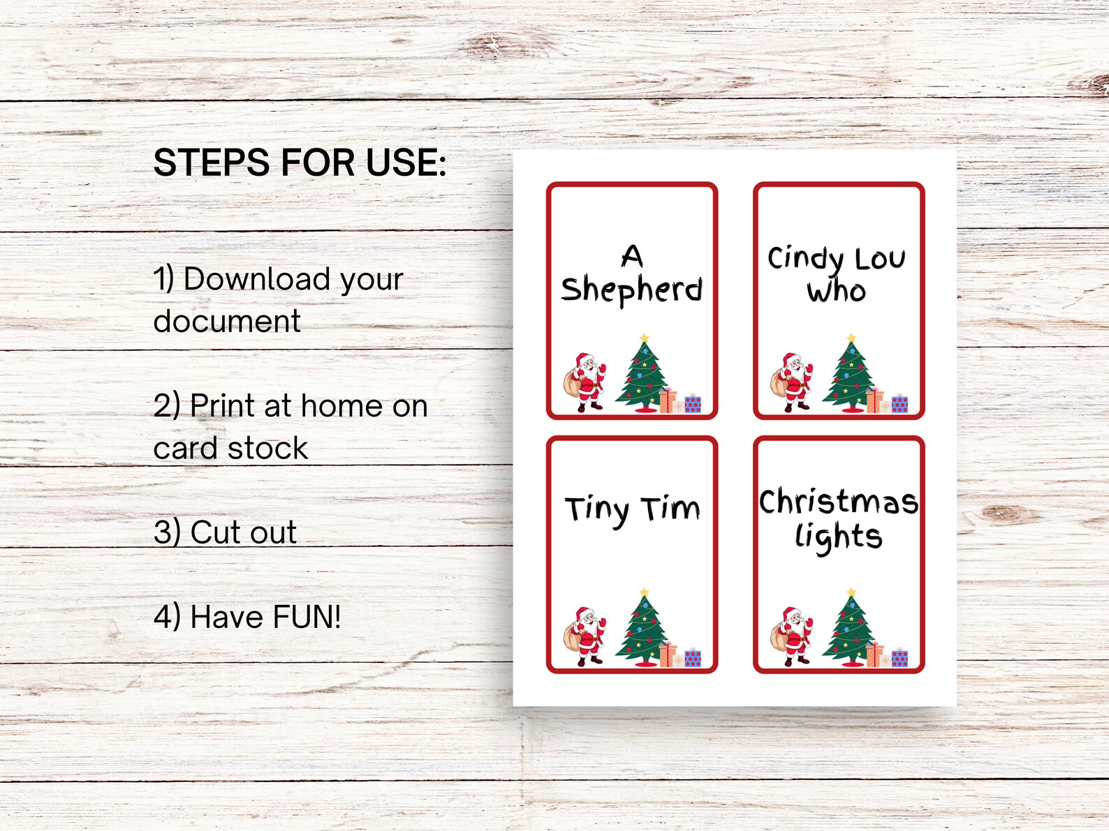 Christmas Who Am I, Christmas Party Game, Family Friendly Christmas ...