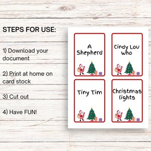 Christmas Who Am I, Christmas Party Game, Family Friendly Christmas ...