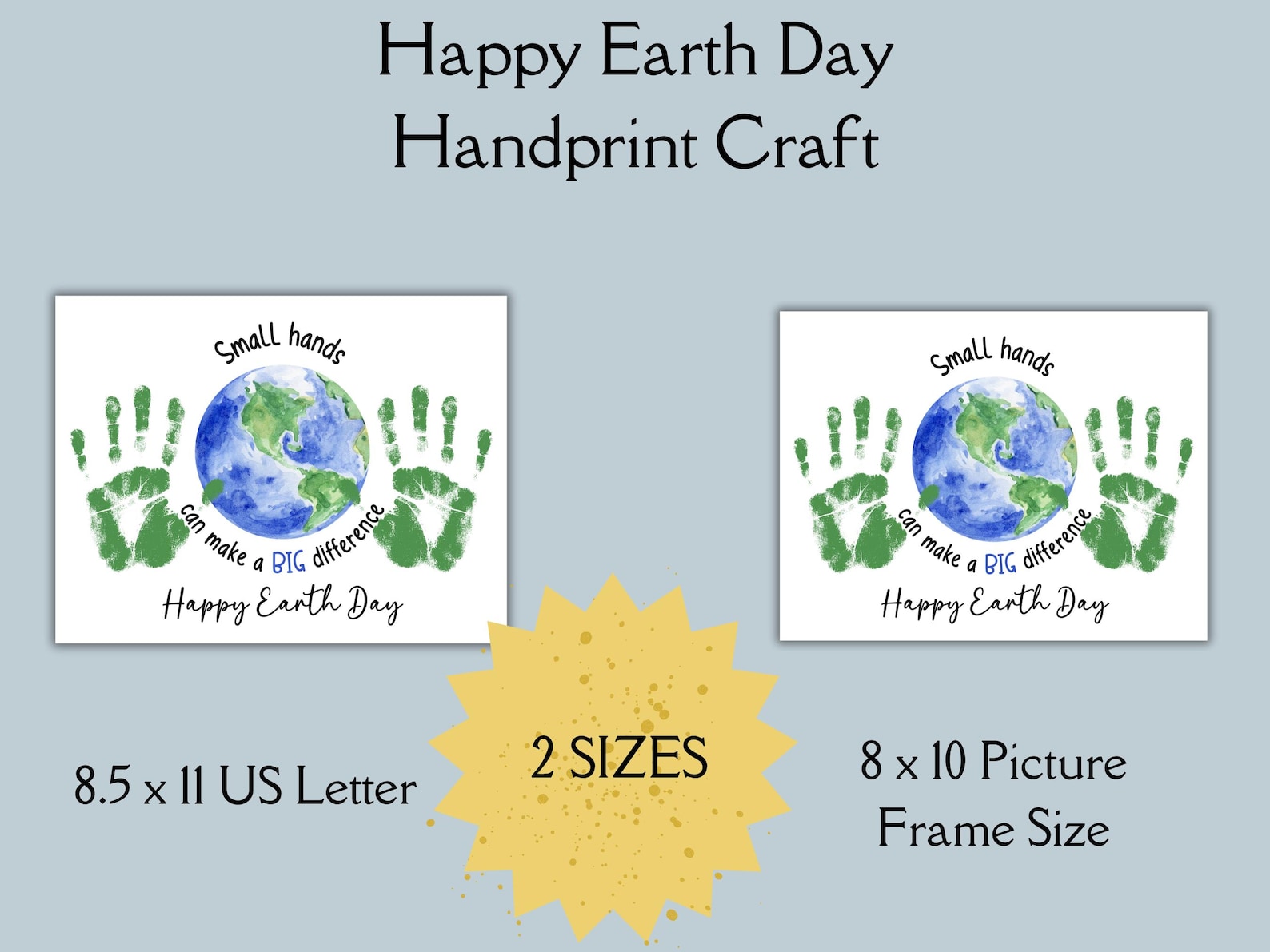 Earth Day Handprint Art Craft for Homeschool Activity Earth Day ...