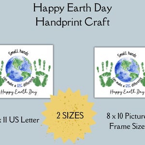 Earth Day Handprint Art Craft for Homeschool Activity Earth Day ...