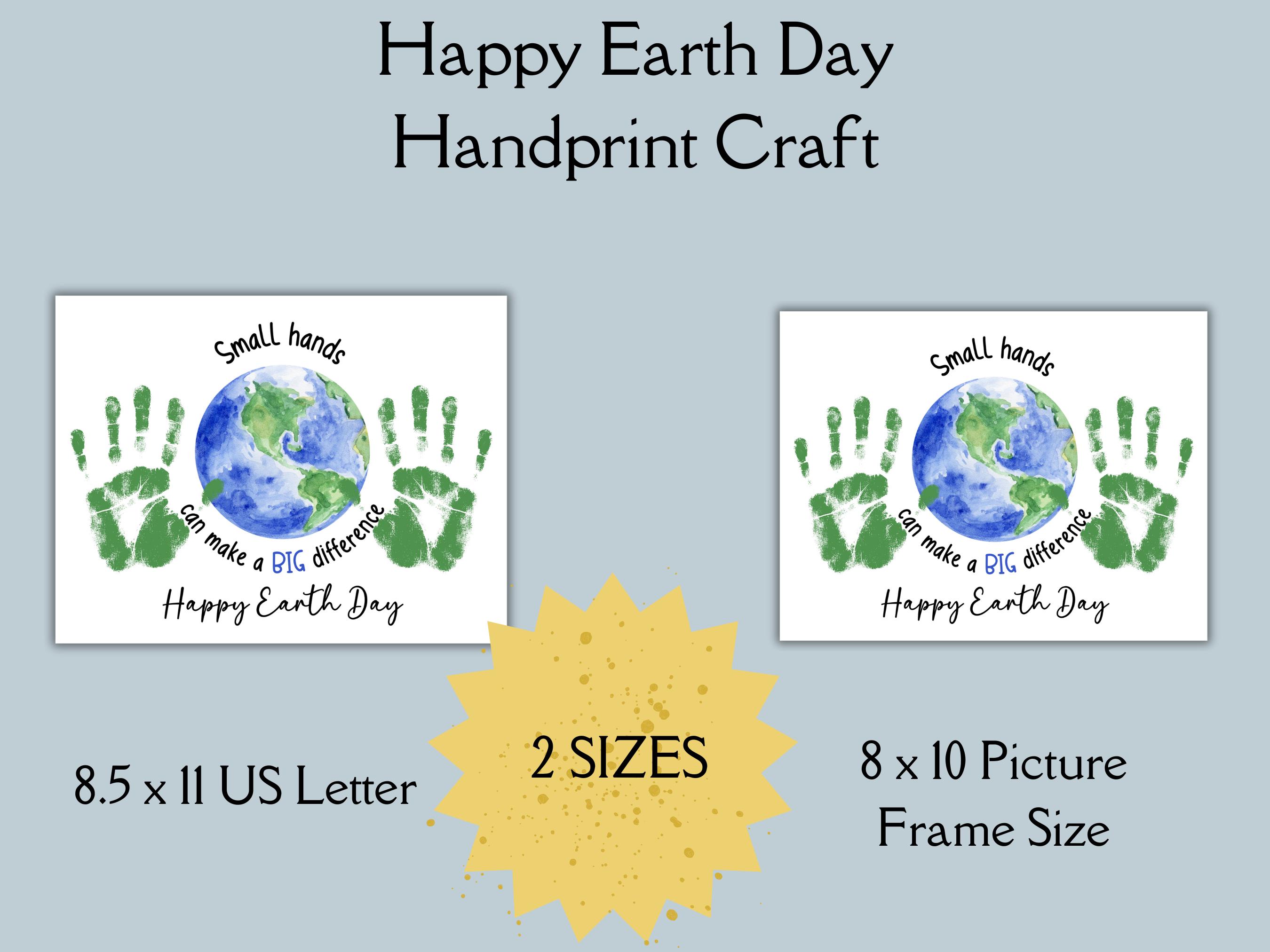 Earth Day Handprint Art Craft for Homeschool Activity Earth Day ...