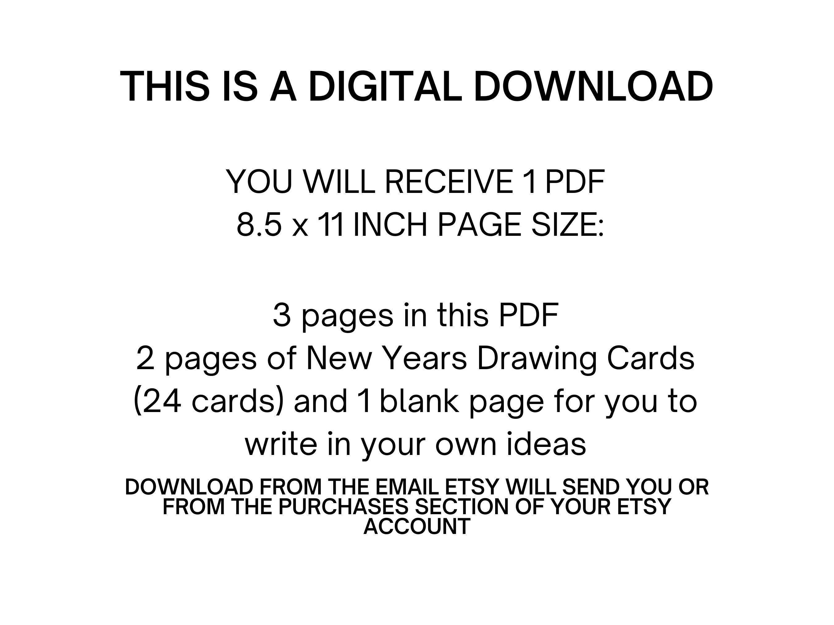 New Year's Eve Drawing Game, NYE Drawing Game, Kids New Years Eve ...