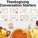 Thanksgiving Conversation Starter Cards, Thanksgiving Dinner Icebreaker ...