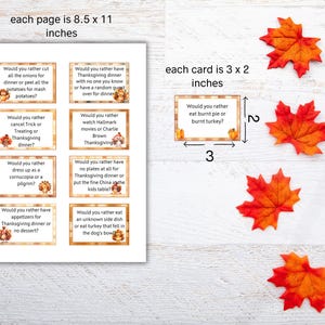 Thanksgiving Conversation Starter Cards, Thanksgiving Dinner Icebreaker ...