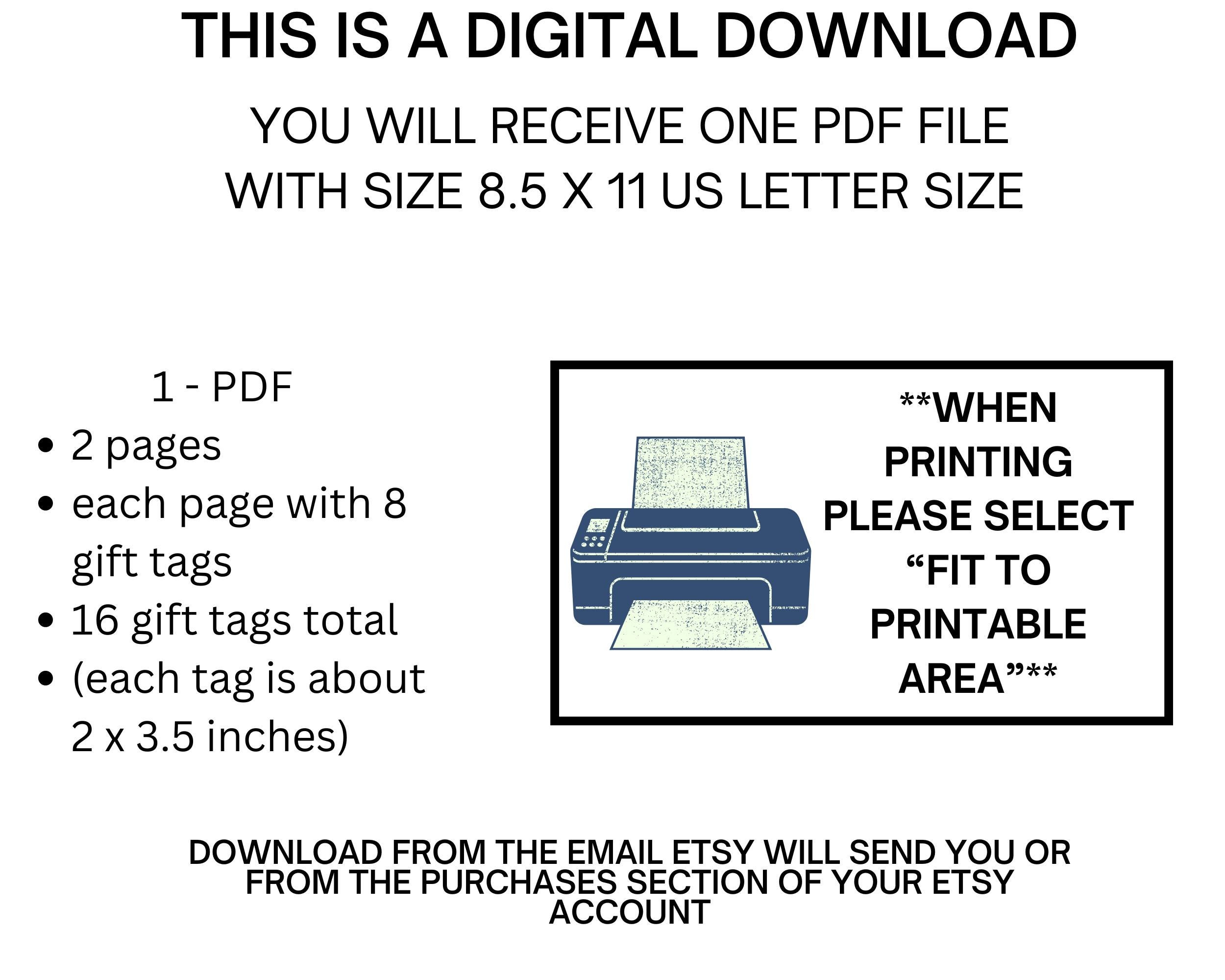 Something You Want Need Wear Read Tags, Christmas Gift Tags, Printable ...