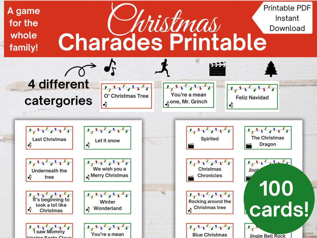 Christmas Acting Game, Christmas Games Family, Christmas Family Games ...