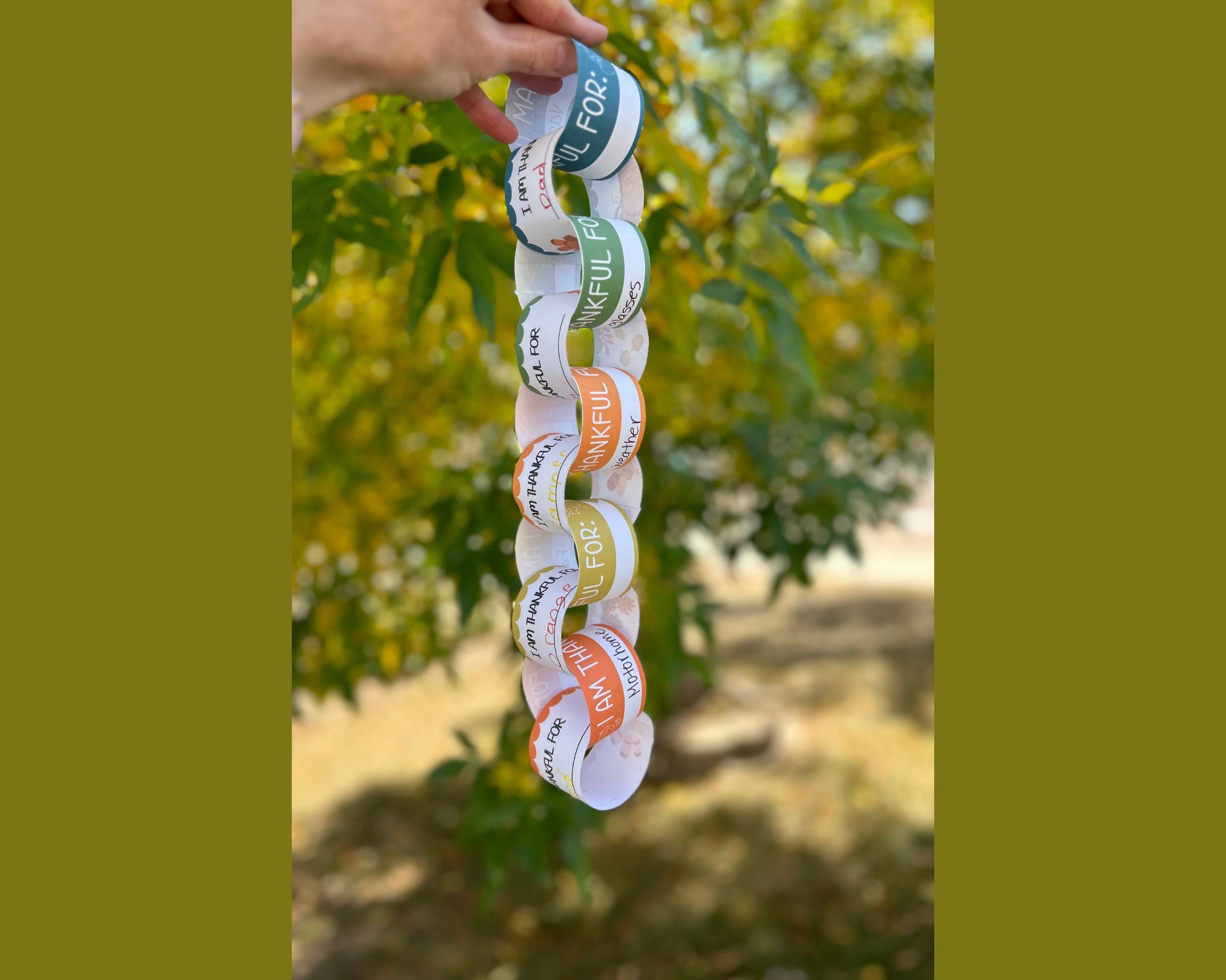 Thanksgiving Gratitude Paper Chain, Family Thanksgiving Activity ...