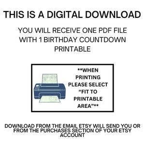 Birthday Countdown for Child Calendar Countdown for Birthday Coloring ...