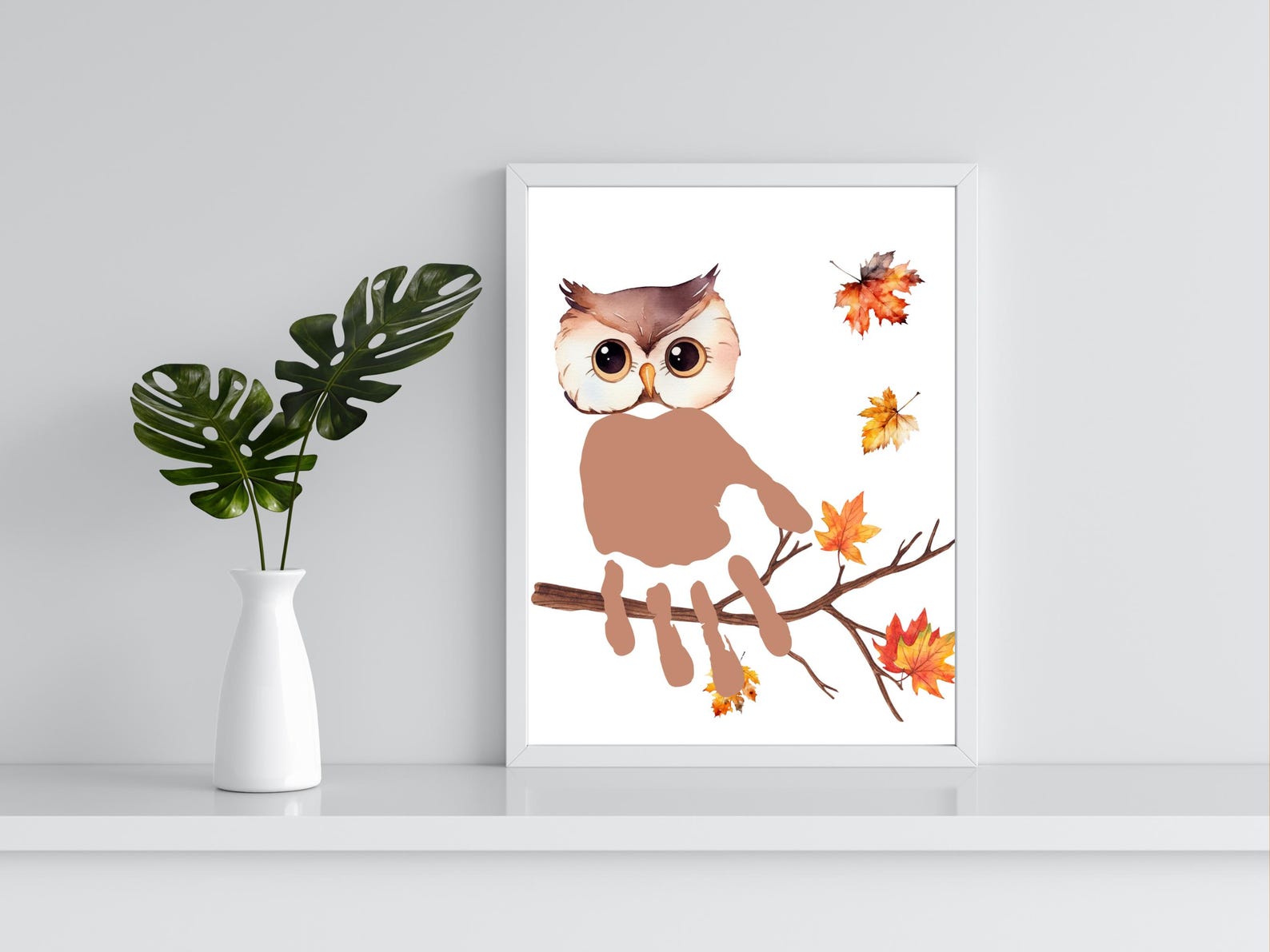 Fall Handprint Art, Woodland Animal Handprint Craft Preschool Activity ...