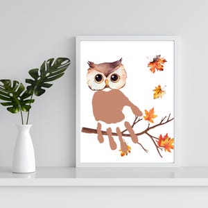 Fall Handprint Art, Woodland Animal Handprint Craft Preschool Activity ...