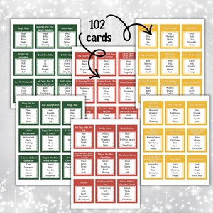 Christmas Taboo Forbidden Words Christmas Song Trivia Game Work ...
