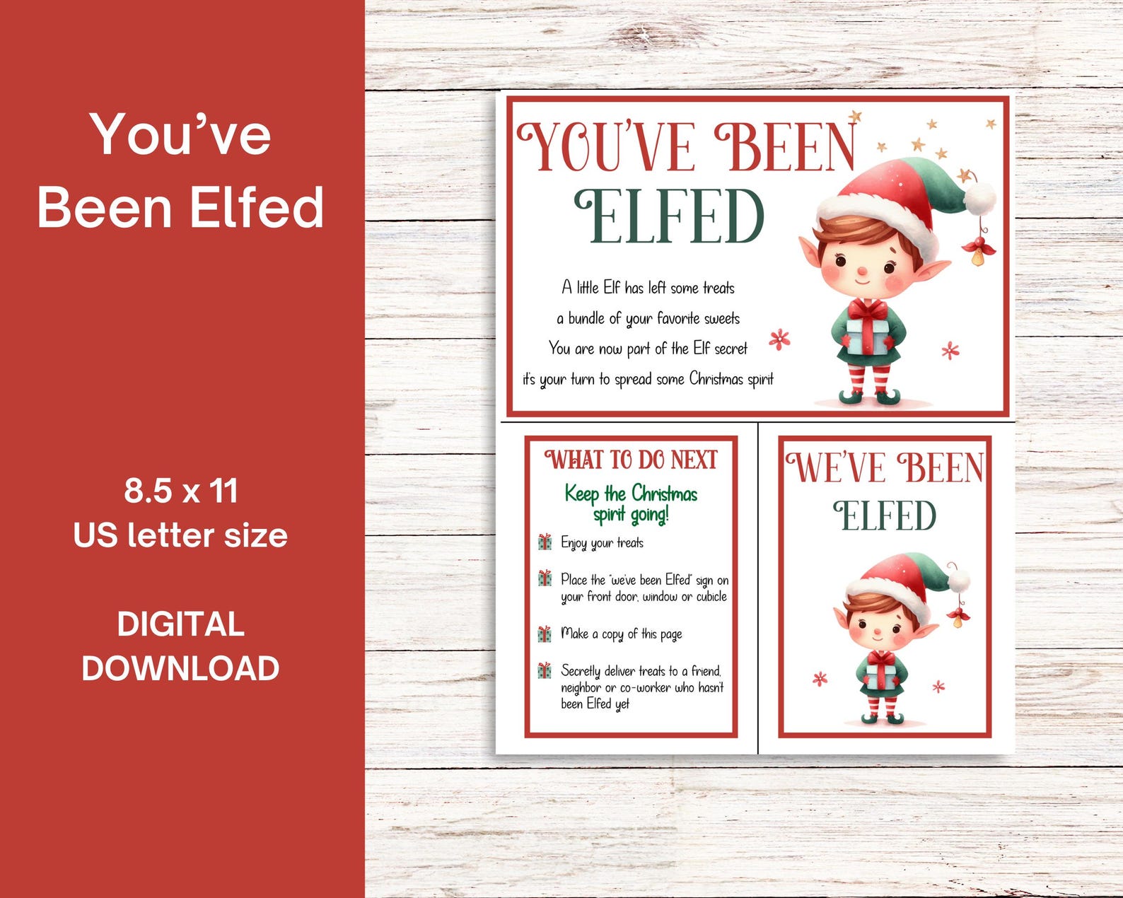 You've Been Elfed, Elf Kit Printable, We've Been Elfed, Elf Your ...