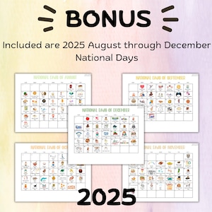 National Days Teaching Resource Preschool Teacher Calendar Classroom ...