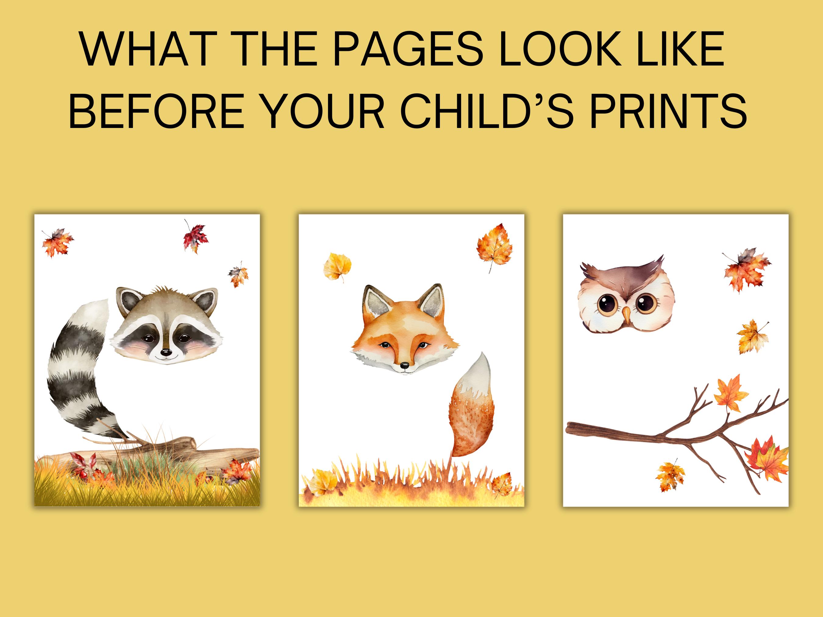 Fall Handprint Art, Woodland Animal Handprint Craft Preschool Activity ...