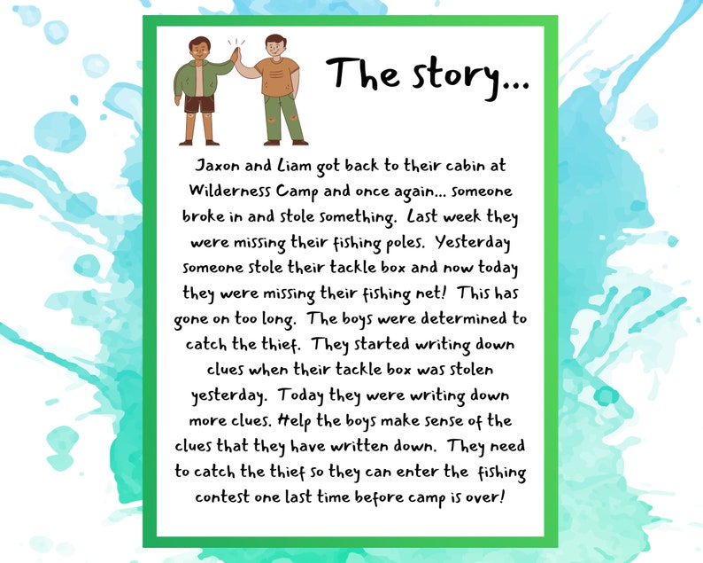 Escape Room for Kids, Printable Escape Room Kit, Wilderness Camp Escape ...