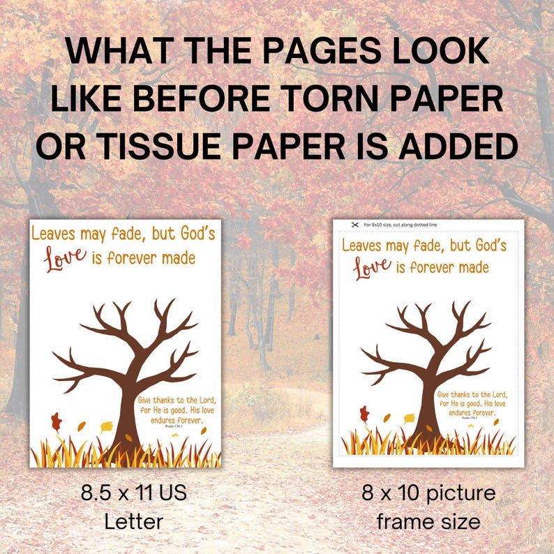 Torn Paper Christian Fall Bible Craft Fall Sunday School Childrens ...