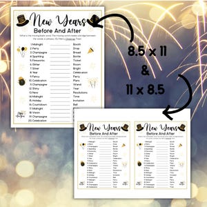 New Years Eve Party Game Finish the Phrase Ice Breaker Office Party ...
