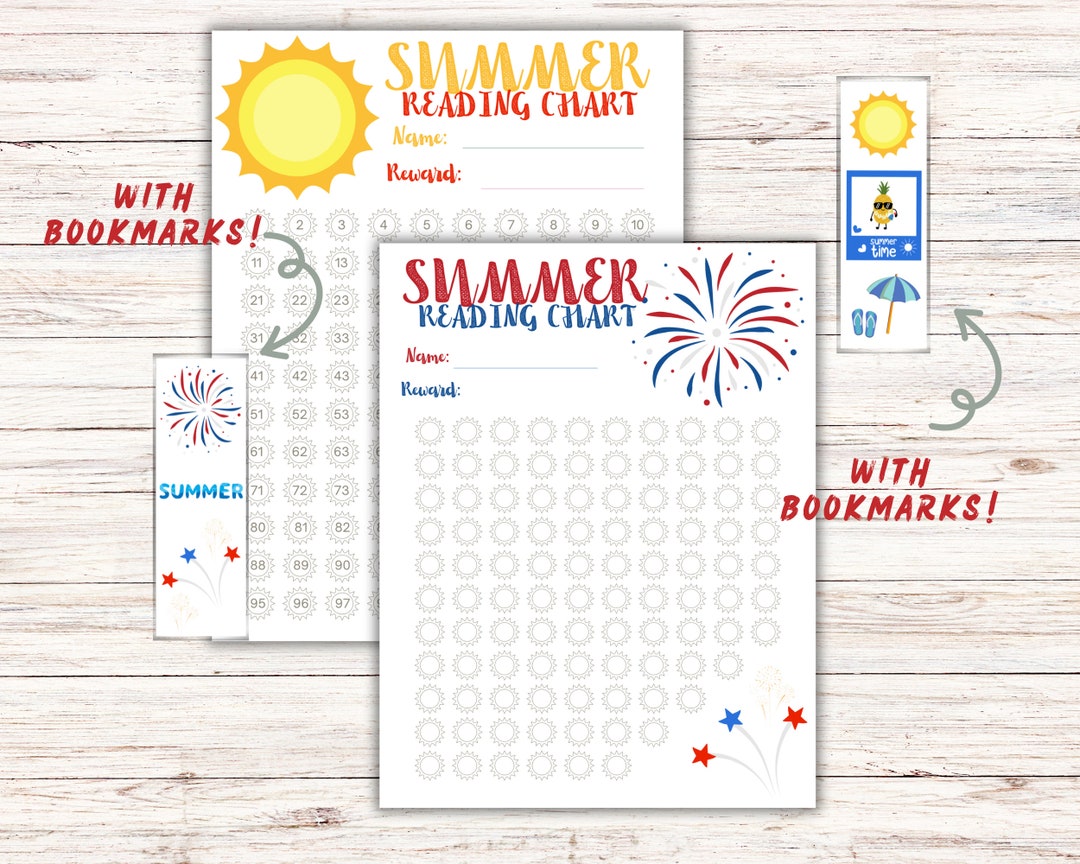Summer Reading Log for Kids, Reading Tracker for Kids, Summer Reading ...
